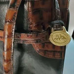 Brahmin | Bags | Brahmin Bevin Brick Lafayette Black Leather W Embossed ...